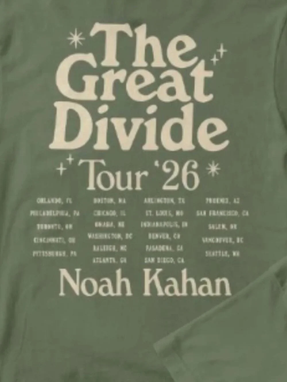 Gildan | Shirts | Noah Kahan The Great Divide Tour 226 Shirt Two Sided ...